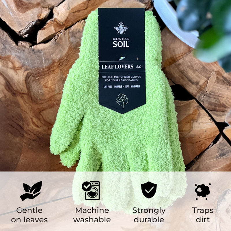 Microfiber Dusting Gloves for Plants : Leaf Lovers 2.0 – Bless Your Soil