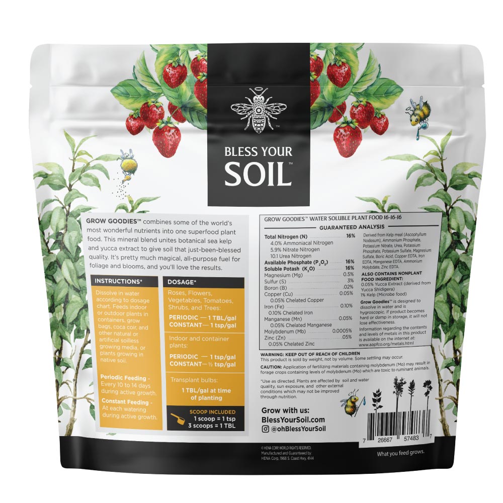 Grow Goodies®, Garden Fertilizer + Organic Plant Food – Bless Your Soil